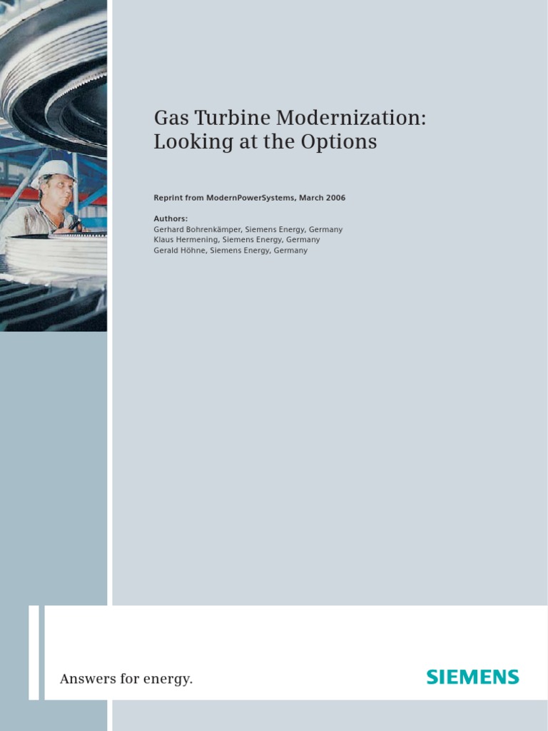 Service - Gas Turbine Modernization PDF | PDF | Gas Turbine | Turbine
