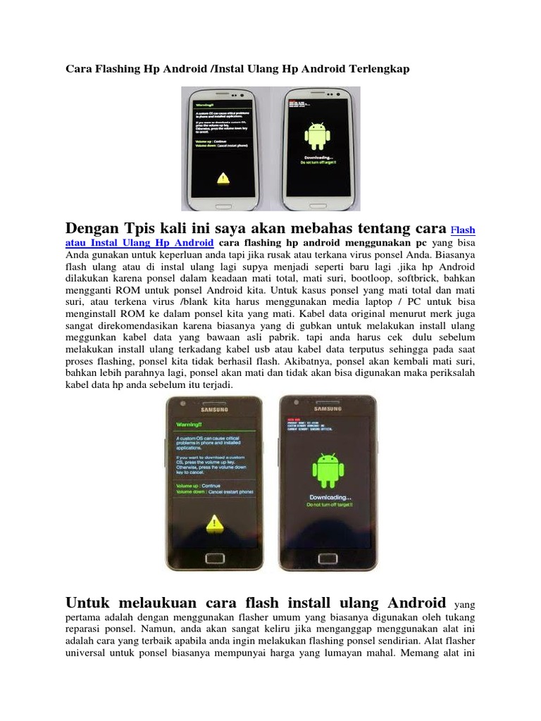 Cara Flashing HP Android | PDF