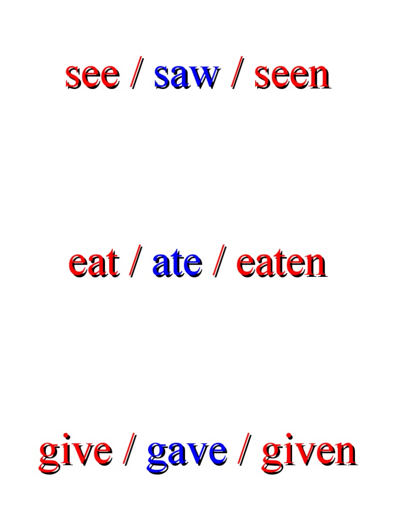 Irregular Verb Forms Guide | PDF