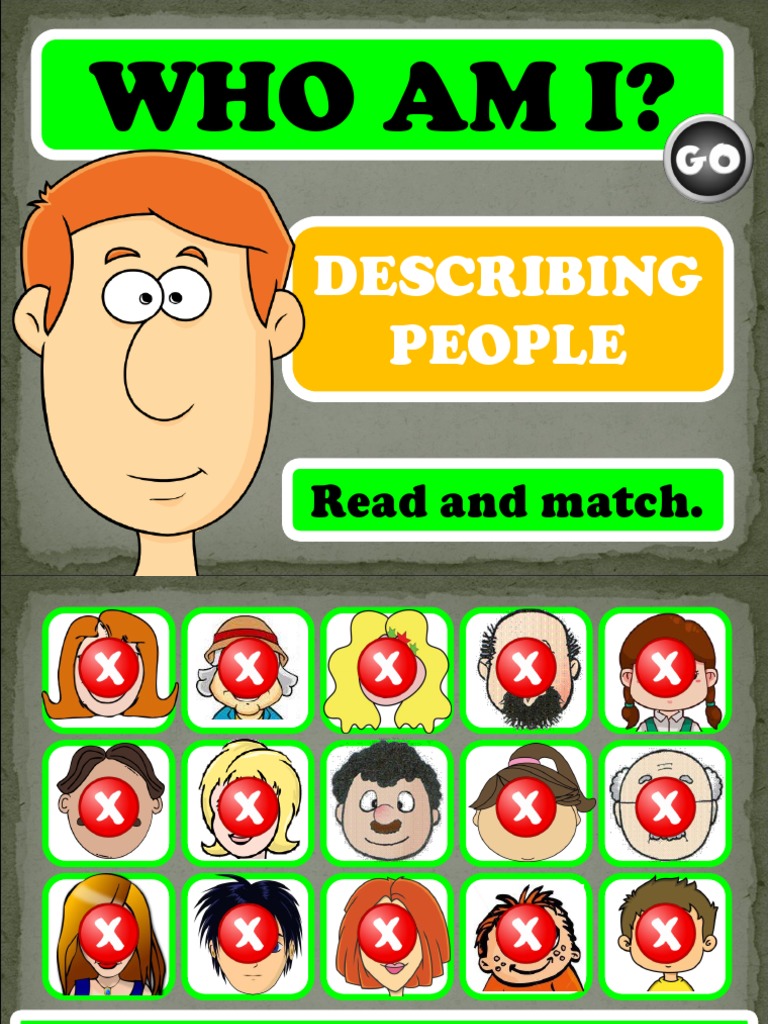 Describing People Game Conversation Topics Dialogs Fun Activities Games ...