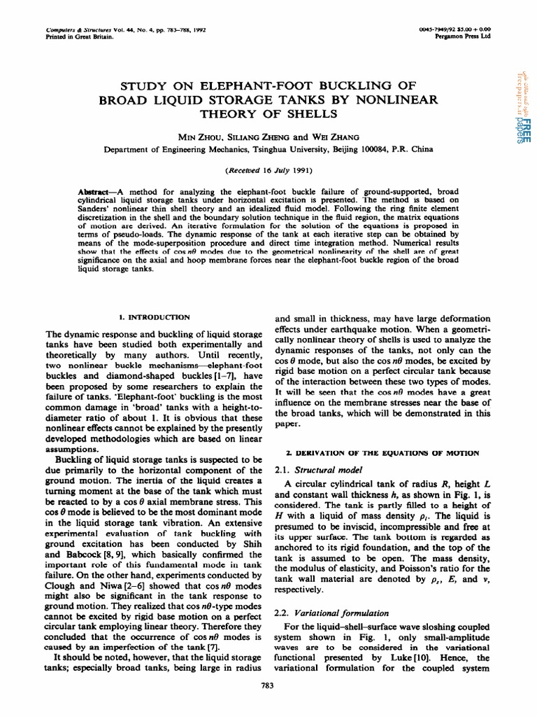 10.1016-0045-7949 (92) 90462-9-Study On Elephant-Foot Buckling of Broad ...