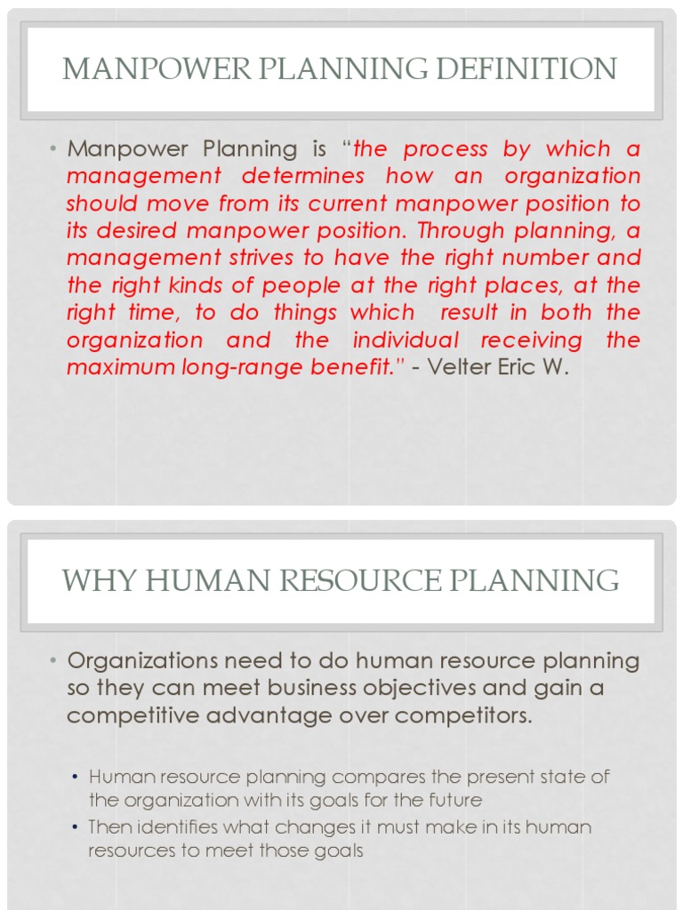 Manpower Planning Definition | PDF | Business | Economies