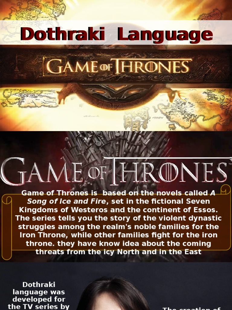Dothraki Language | PDF | World Of A Song Of Ice And Fire | Morphology