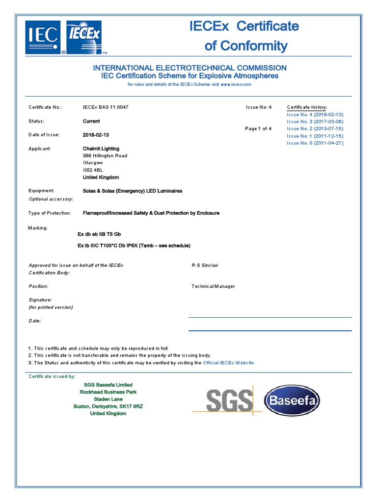 IECEx BAS 11.0047 4 | PDF | International Electrotechnical Commission ...