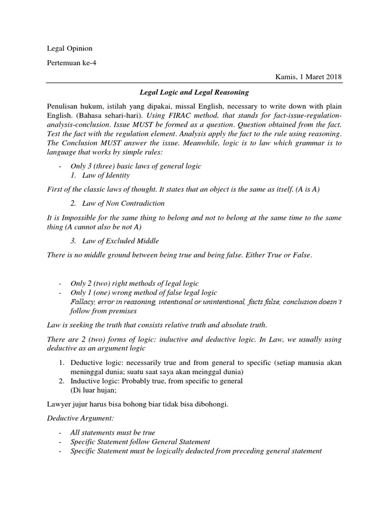 Legal Logic and Legal Reasoning | PDF | Validity | Argument