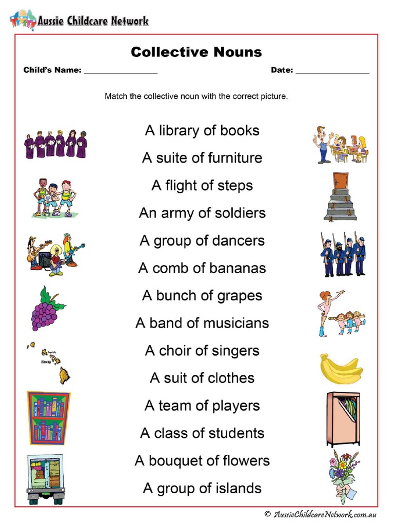 Collective Nouns Worksheet | PDF