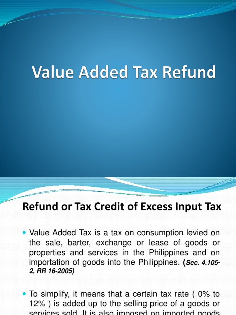 VAT Refund | PDF | Value Added Tax | Tax Refund
