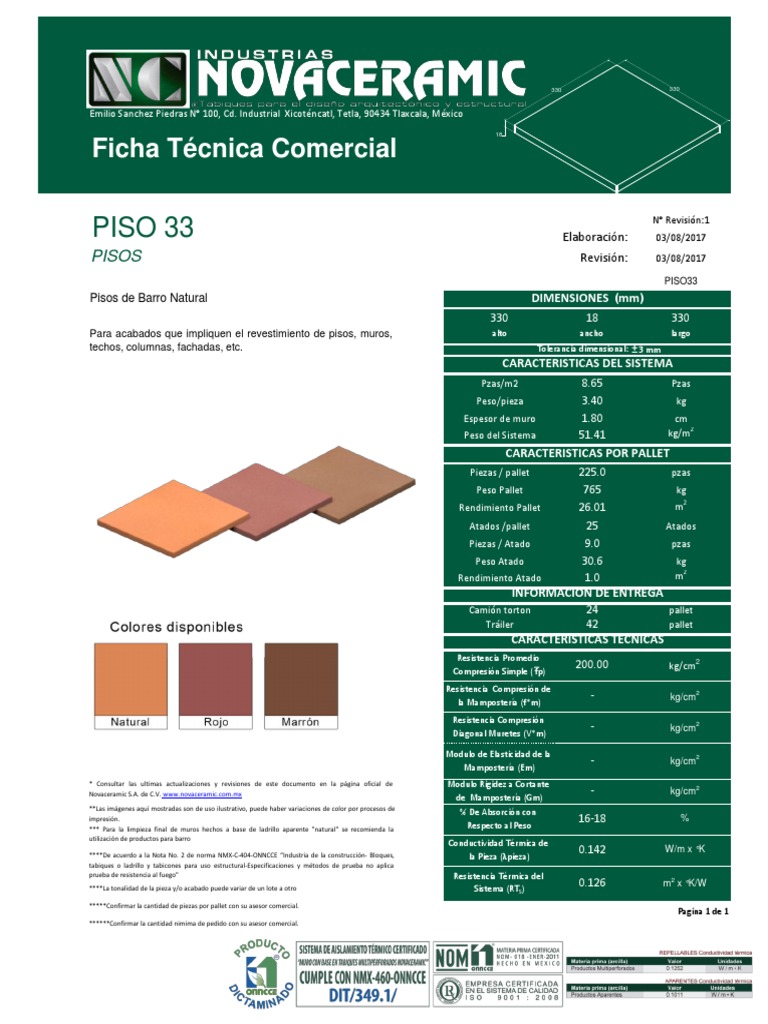 Ficha Técnica de Loseta | PDF | Ingeniería | Materiales Ficha Técnica de Loseta | PDF | Ingeniería | Materiales