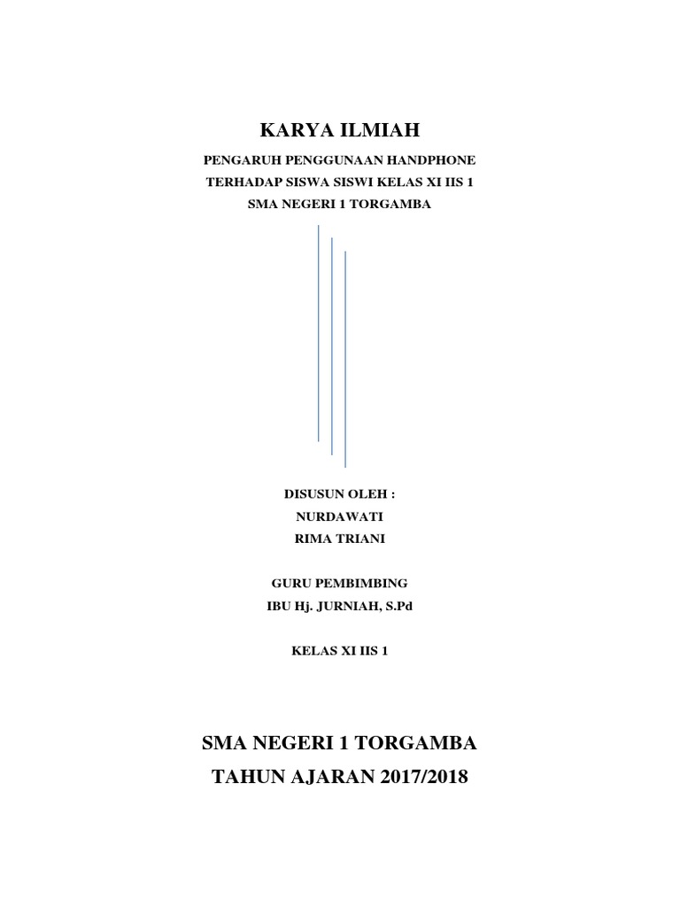Karya Ilmiah Pengaruh Handphone Terhadap Siswa Sma Negeri 1 Torgamba | PDF Karya Ilmiah Pengaruh Handphone Terhadap Siswa Sma Negeri 1 Torgamba | PDF
