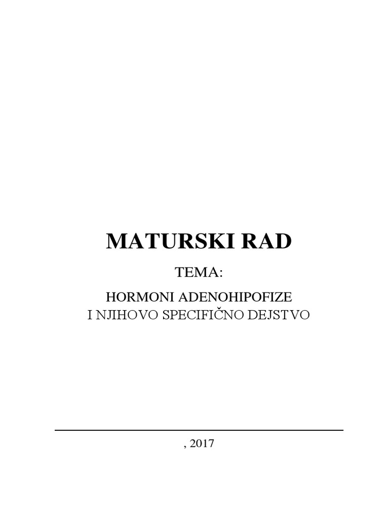 Hormoni Adenohipofize | PDF