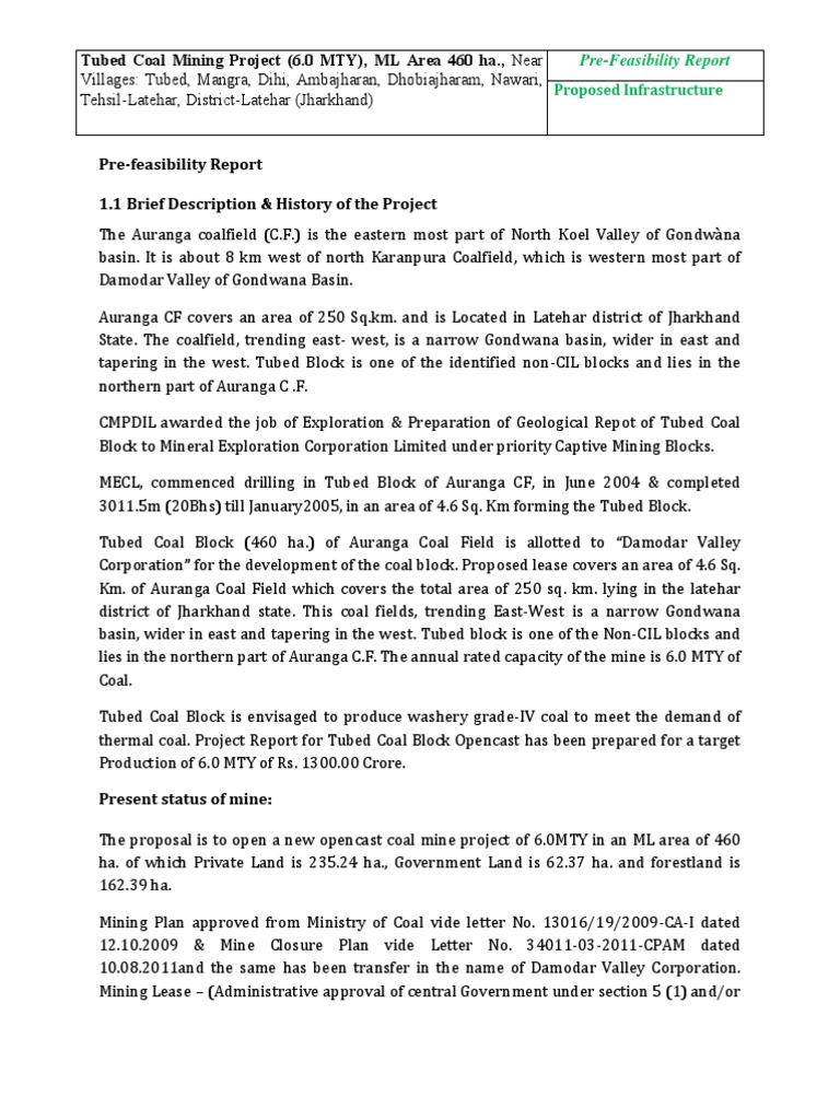 09 Jun 2017 160753283GHK1ERKSprefeasibilityReport | PDF | Coal Mining ...