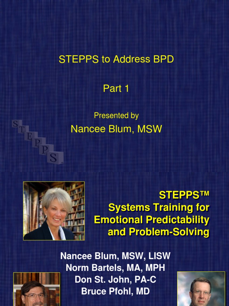 STEPPS For NEA-BPD Call-In Series June 8 2014 - Part 1 | PDF | Patient ...