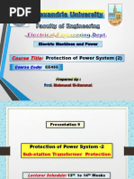 87T Protection Scheme | PDF | Transformer | Relay