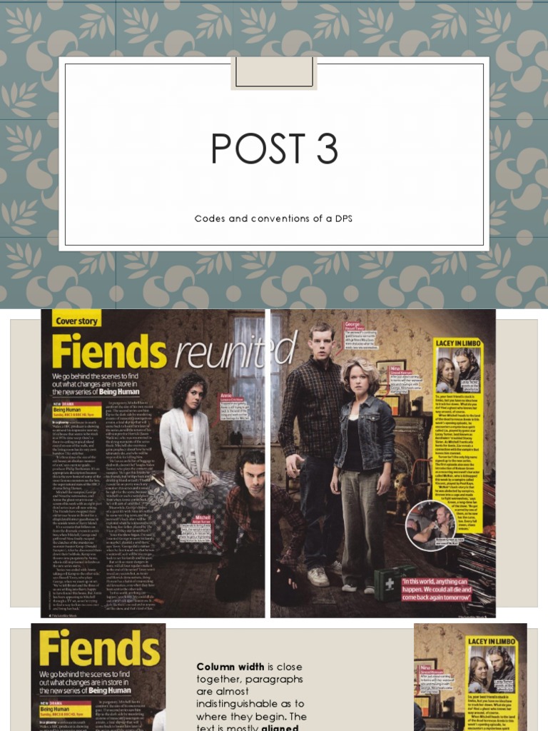 Post 3: Codes and Conventions of A DPS | PDF | Linguistics | Communication