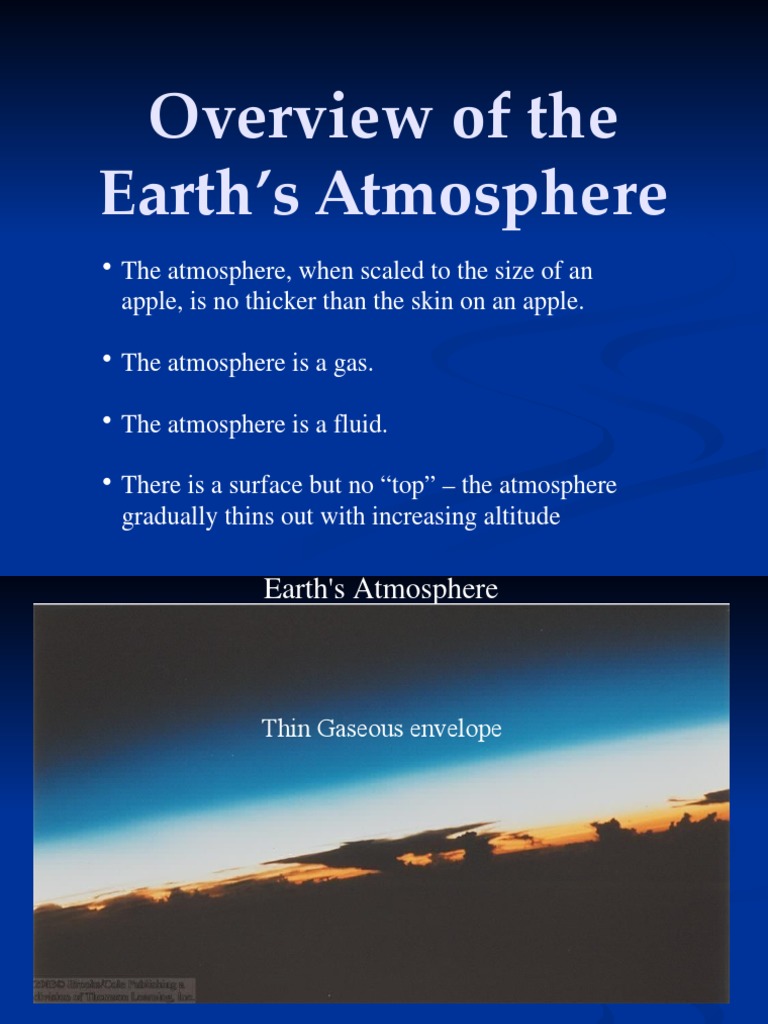 Overview of The Earth's Atmosphere | PDF | Stratosphere | Atmosphere Of ...