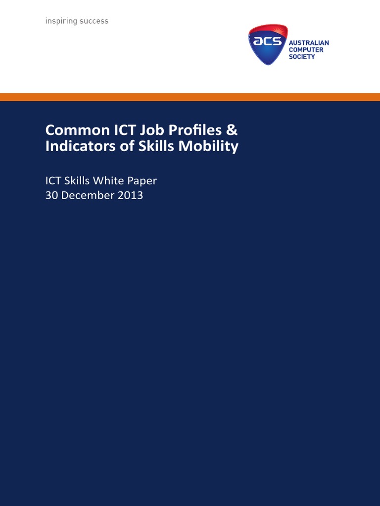 ICT Skills White Paper - Common Job Profiles and Skills Mobility 30 Dec ...