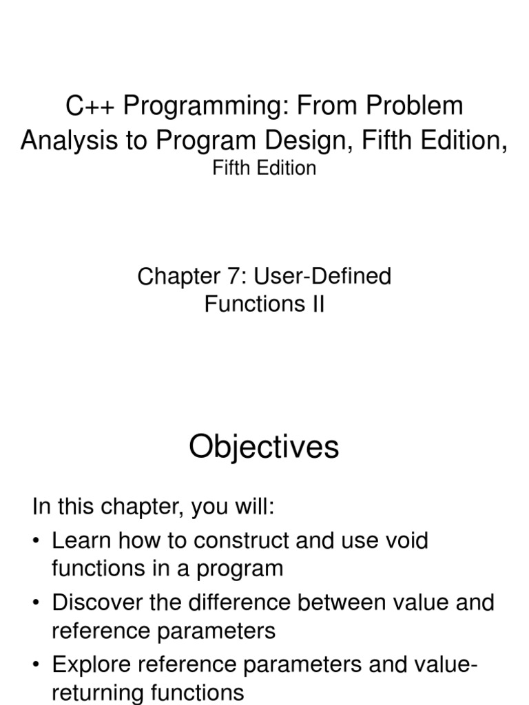 C++ Programming: From Problem Analysis To Program Design, Fifth Edition ...