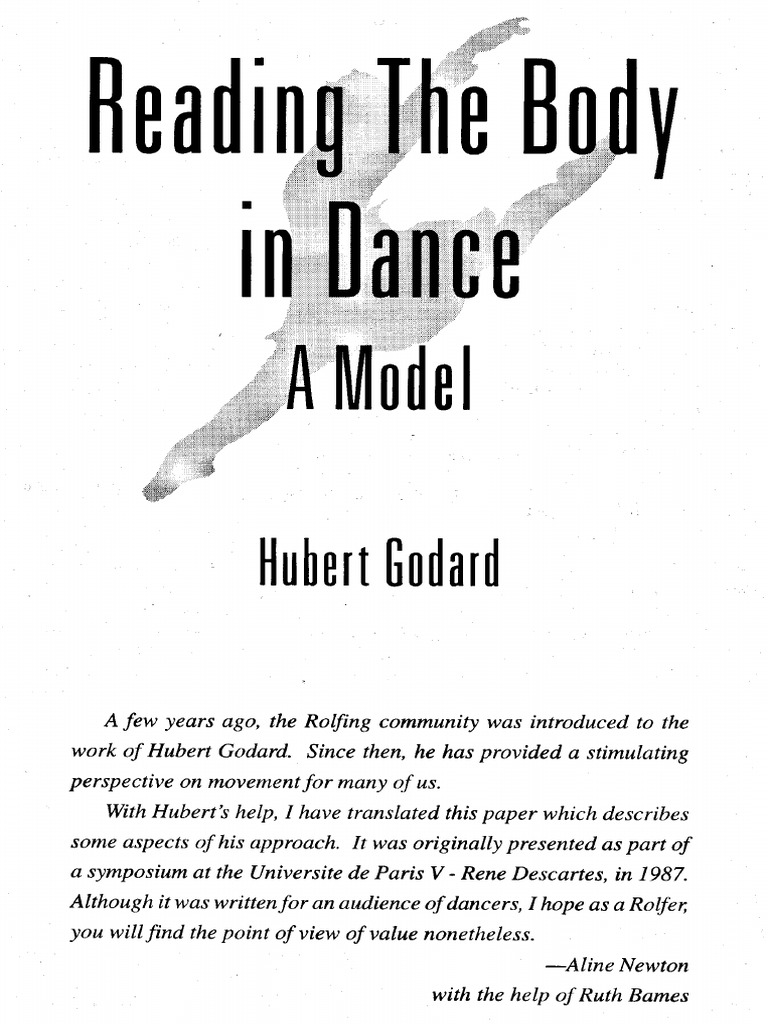 Hubert Godard, Reading Body in Dance (1994) | PDF