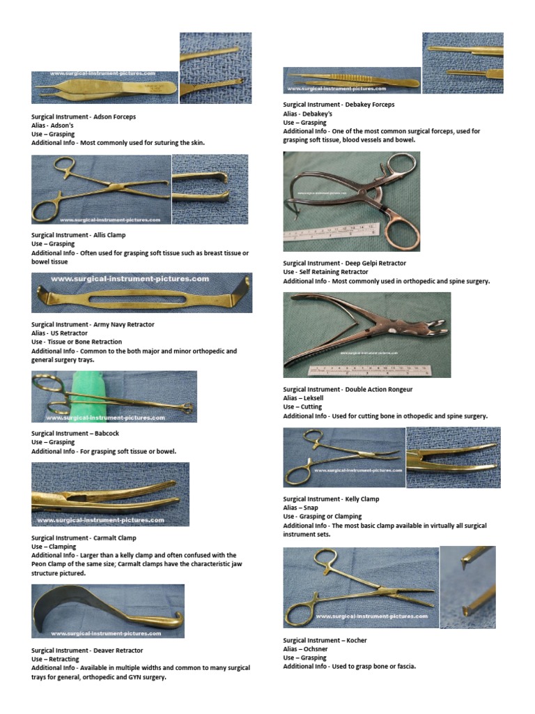 Surgical Instrument | PDF | Surgical Suture | Surgery