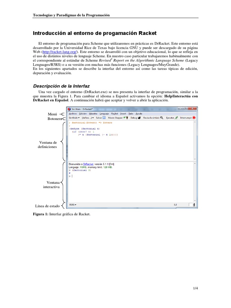 Introduccion A Racket | PDF | Soporte | Lenguaje de programación