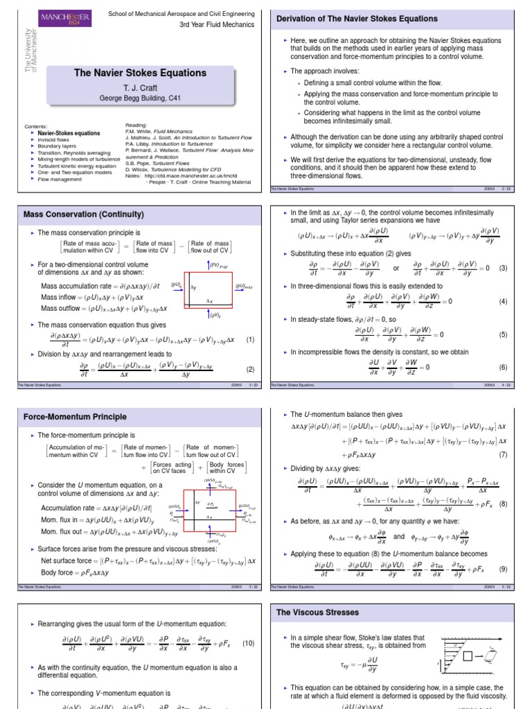 Naiver Stokes PDF | PDF | Navier–Stokes Equations | Fluid Dynamics