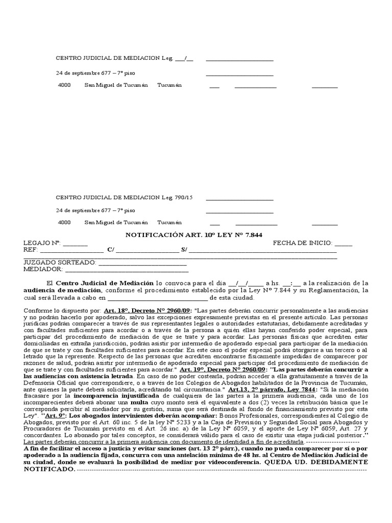 Modelo de Carta Documento | Descargar gratis PDF | Mediación ...