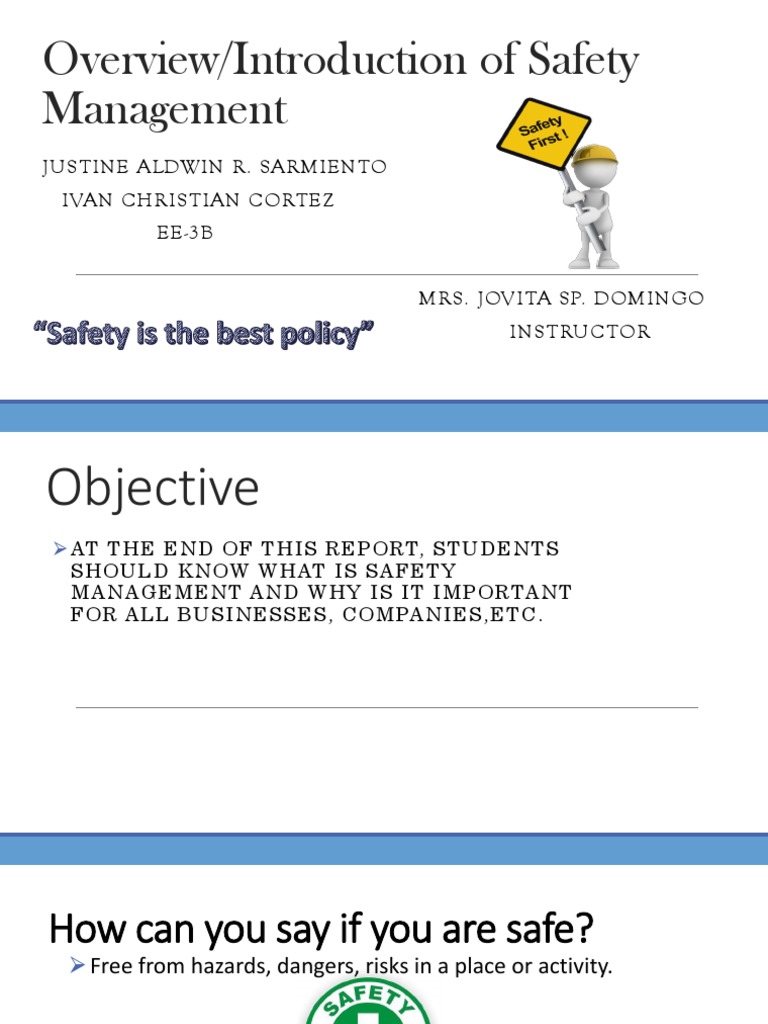 Overview of Safety Management | PDF | Safety | Employment