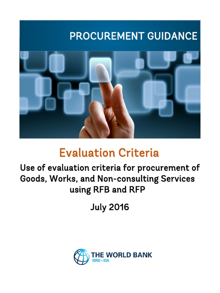 Procurement Guidance Evaluation Criteria | PDF | Procurement | Life ...