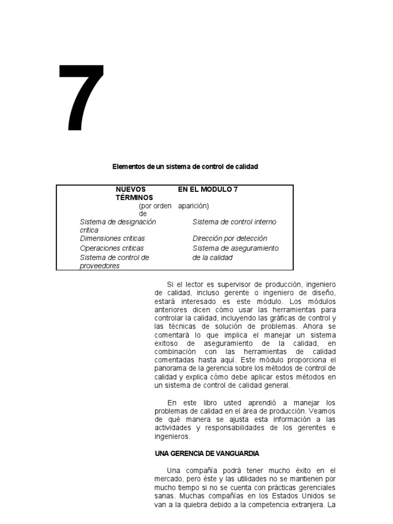 Modulo 7 | PDF | Calidad (comercial) | Estadísticas