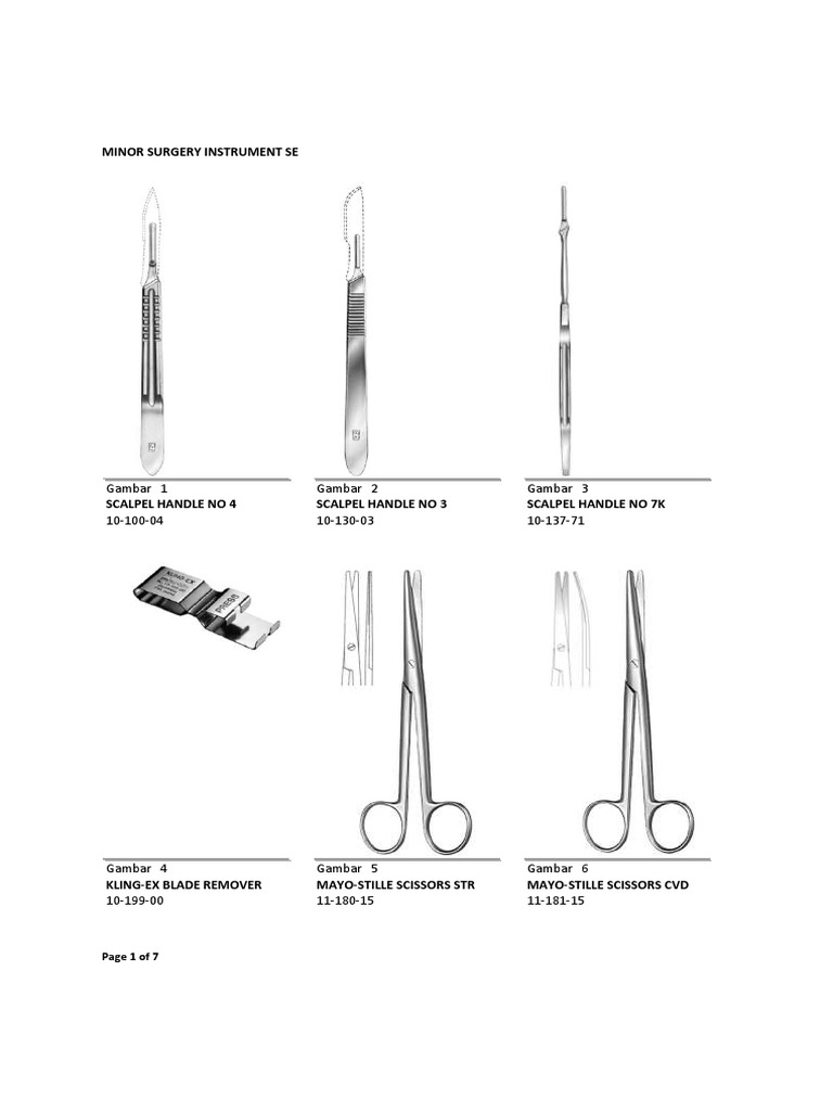 Brosur Martin Minor Surgery Instrument Set | PDF | Cutting Tools | Cutting
