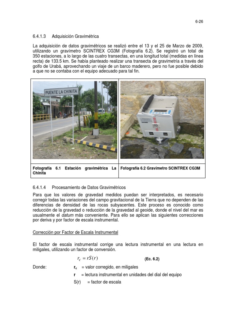 Correcciones en Datos Gravimétricos | PDF | Campo magnético de la ...