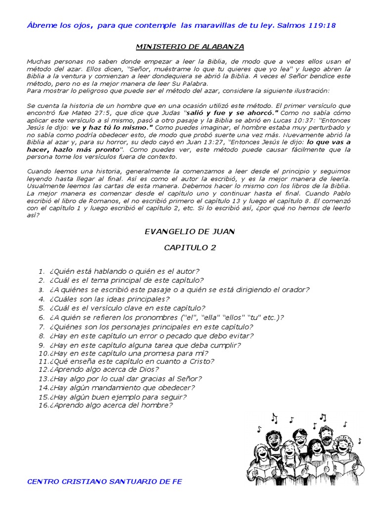 Juan Capitulo 2 | Descargar gratis PDF | Cristo (título) | Biblia