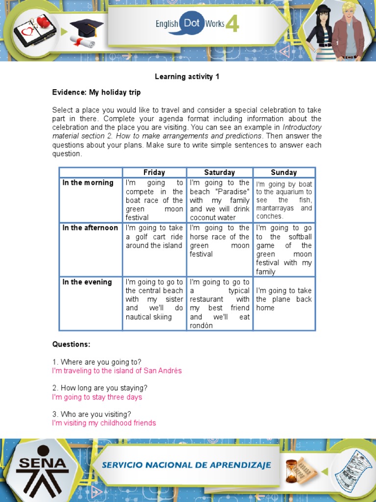 Learning Activity 1 Evidence: My Holiday Trip | PDF | Leisure