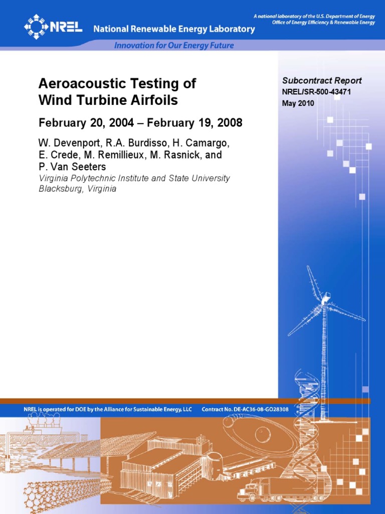 Aeroacoustic Testing Of Wind Turbine Air Pdf Pdf Airfoil Wind Turbine