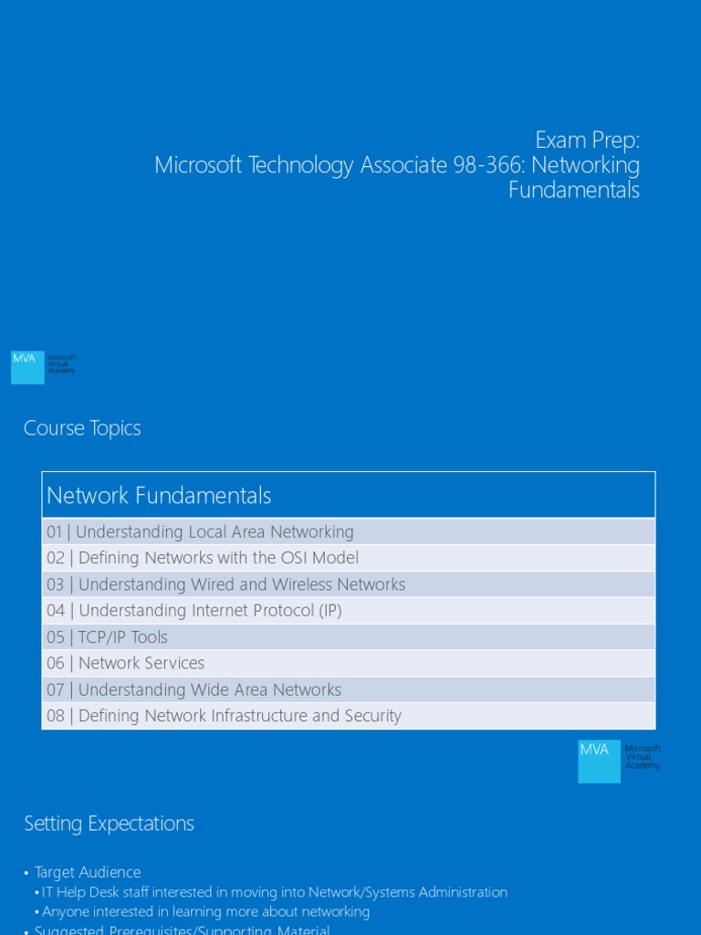 98-366 MTA Networking Fundamental - Slides | PDF | Ip Address | I Pv6