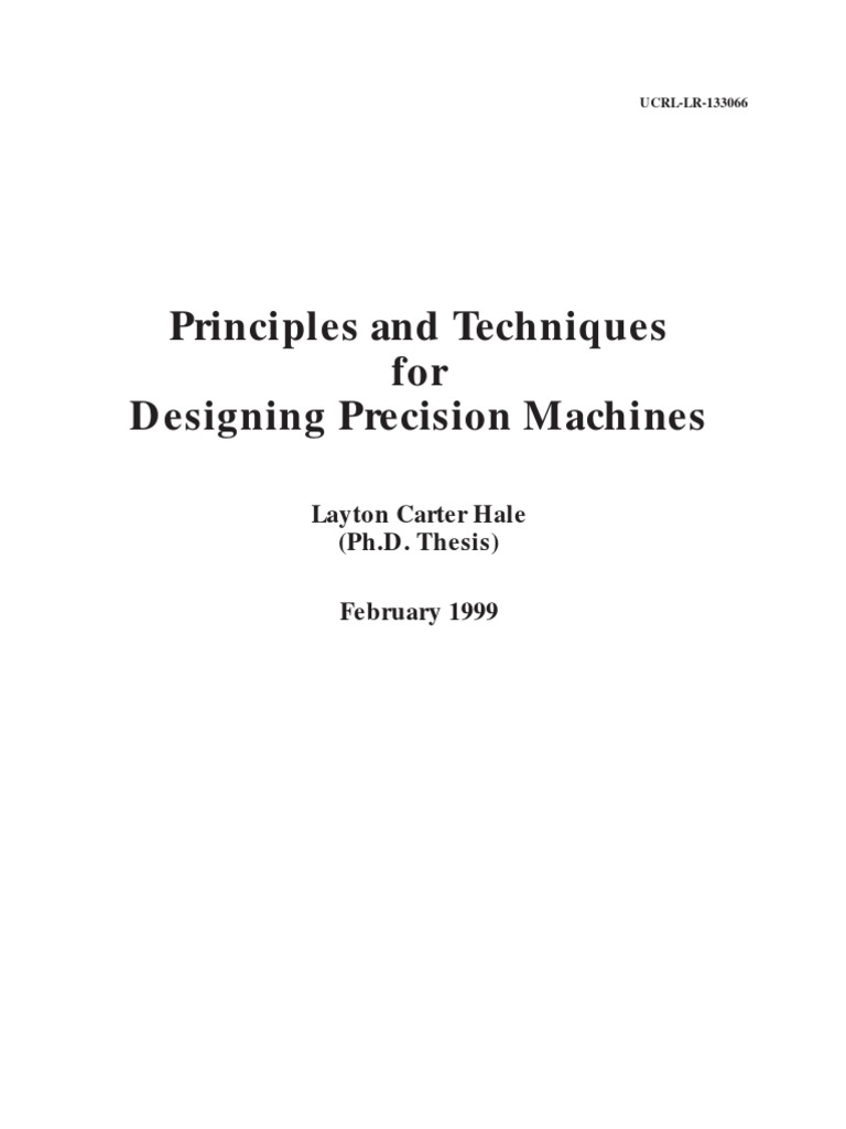 Principles of Precision Machine Design | PDF | Bending | Matrix ...
