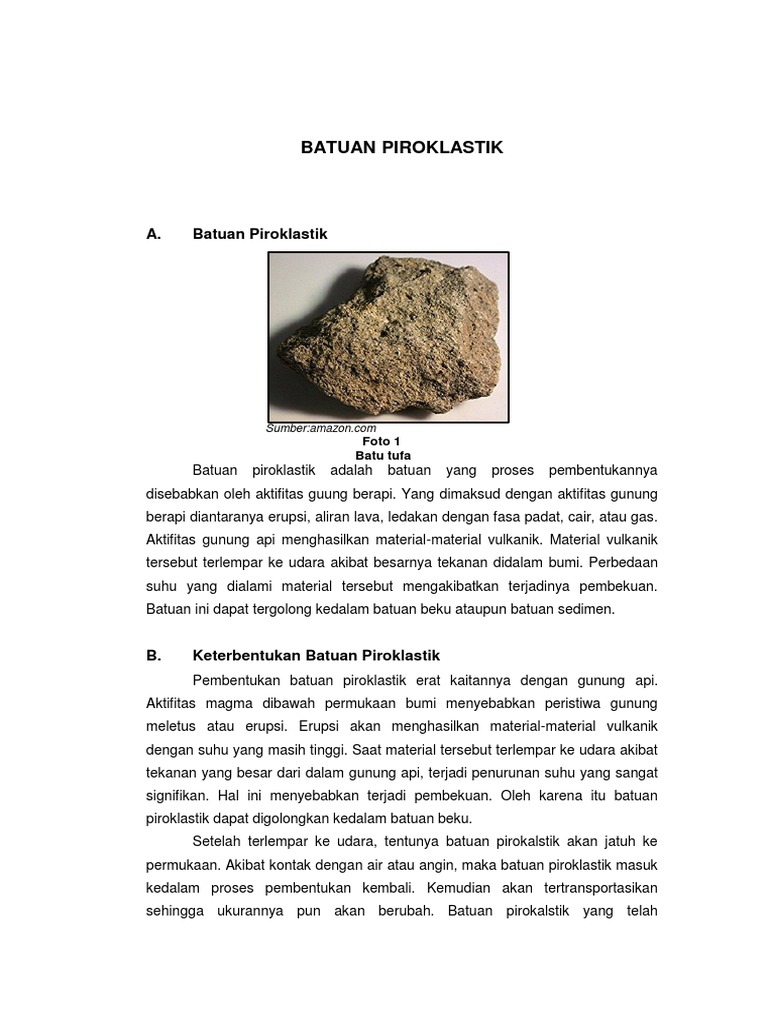 Batuan Piroklastik | PDF