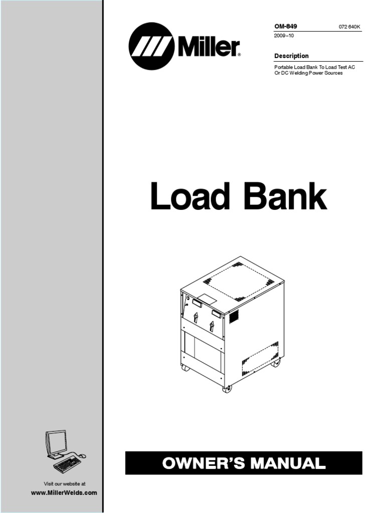 Load Bank Manual miller | Welding | Direct Current