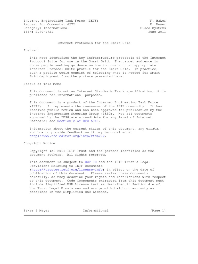 RFC 6272 | PDF | Internet Protocols | Transport Layer Security