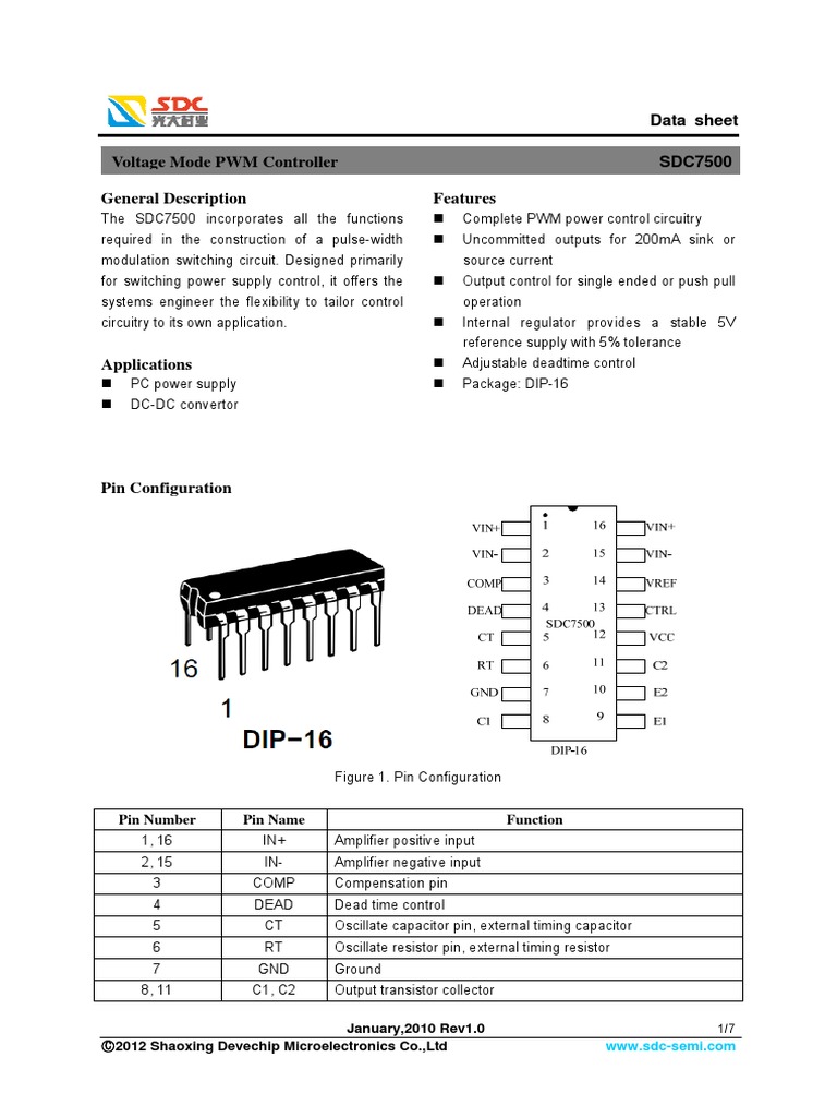 SDC7500 en | PDF | Amplifier | Electronic Circuits