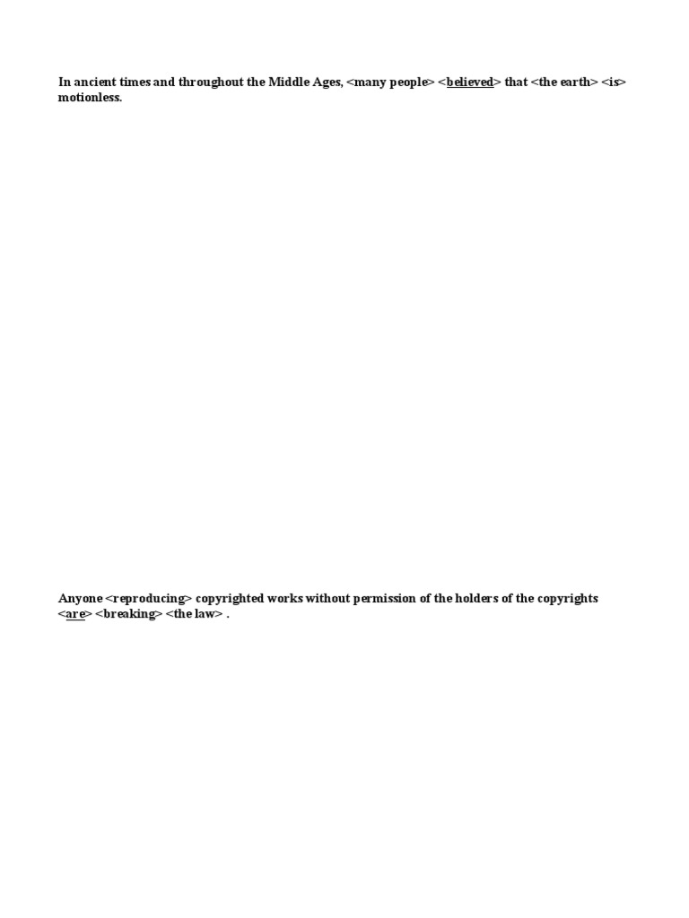 In Ancient Times and Throughout The Middle Ages, That Motionless | PDF ...