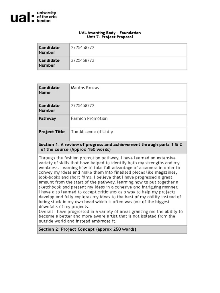 FMP Project Proposal | PDF | Books | Notebook