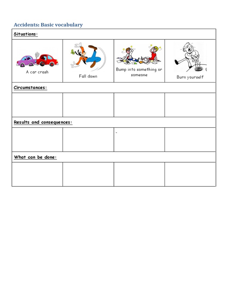 Essential Vocabulary for Accidents | PDF | Technology & Engineering