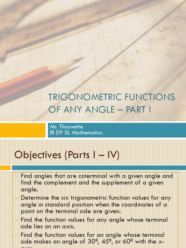 Unit Circle Powerpoint | PDF | Trigonometric Functions | Angle