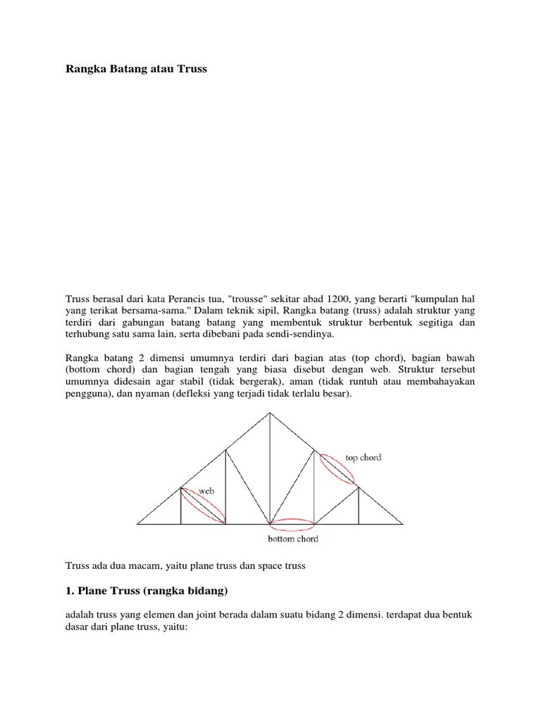Rangka Batang Atau Truss | PDF