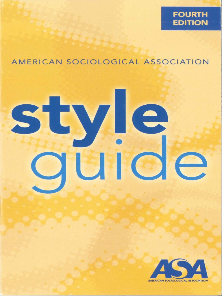 ASA Style Guide. 4ta Edicion PDF | Descargar gratis PDF | Grammatical ...