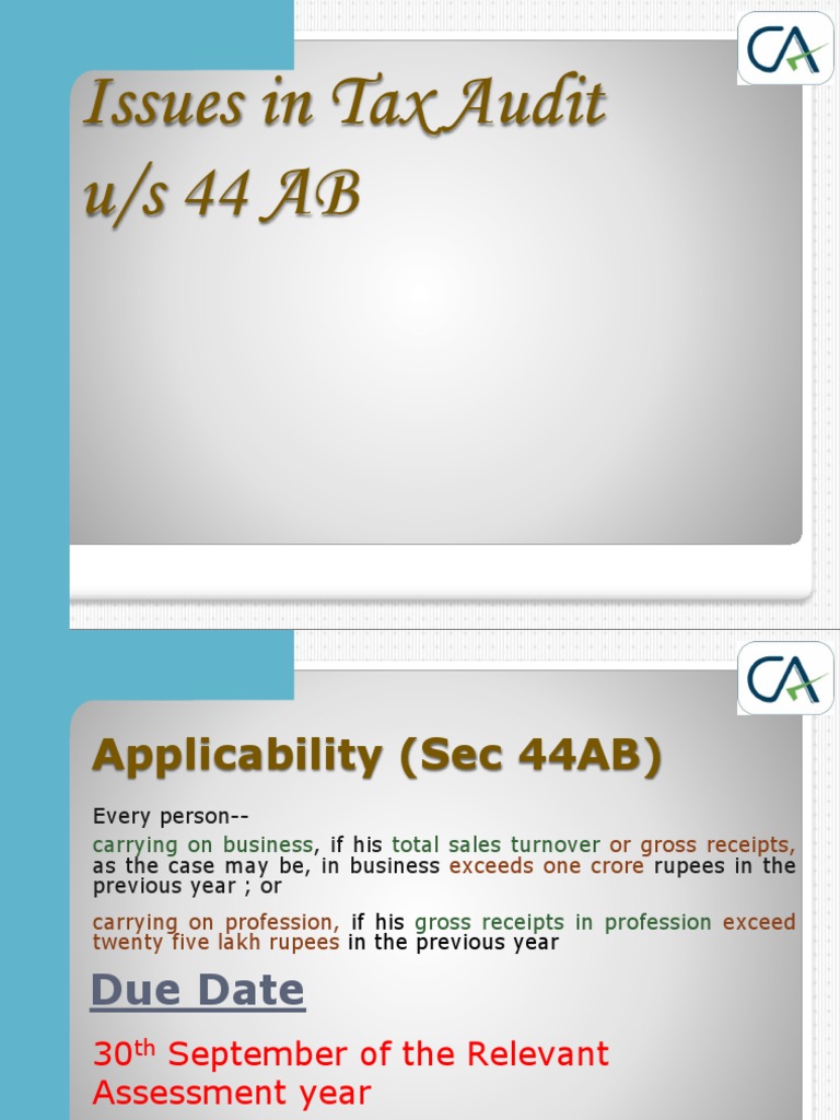 A Comprehensive Summary of Section 44AB Compliance Requirements for Tax ...