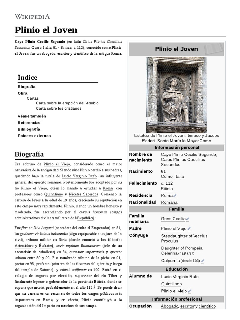 Plinio El Joven | PDF | Roma antigua