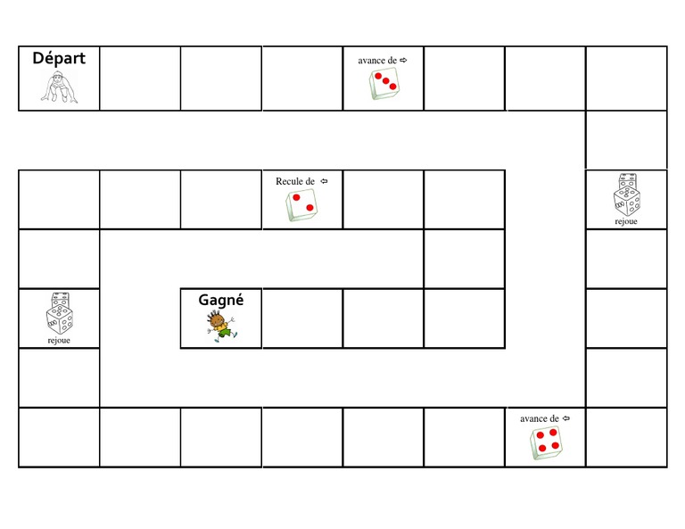 Plateau Jeu de L'oie Vierge 3 | PDF