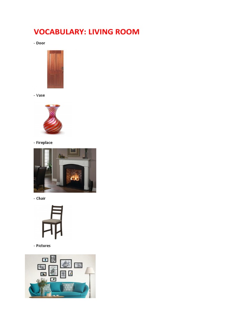 Vocabulary Living Room | PDF